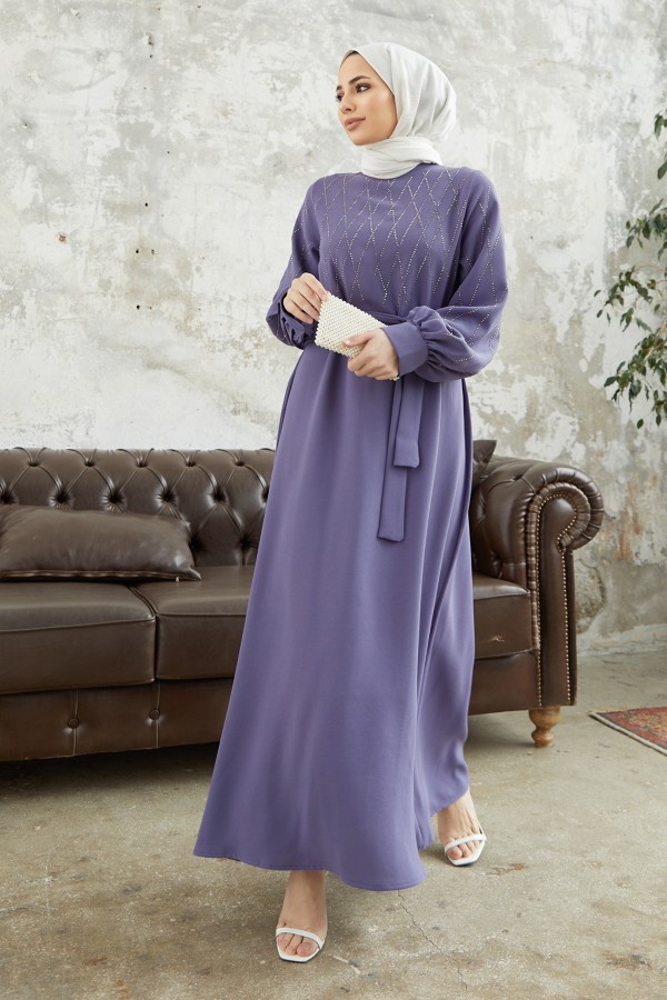 Pera Stone Dress - Lilac | Vavinor